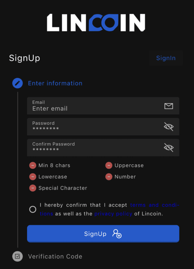 How to Create an Account on Lincoin Mining Platform - Lincoin.com