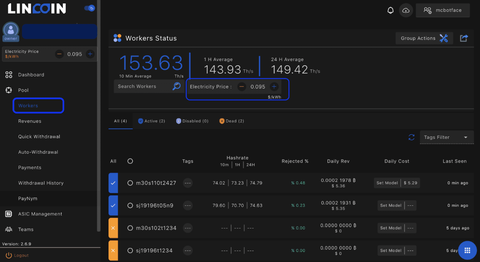 How to Manage Miners on Lincoin Mining Pool - Full guide - Lincoin.com